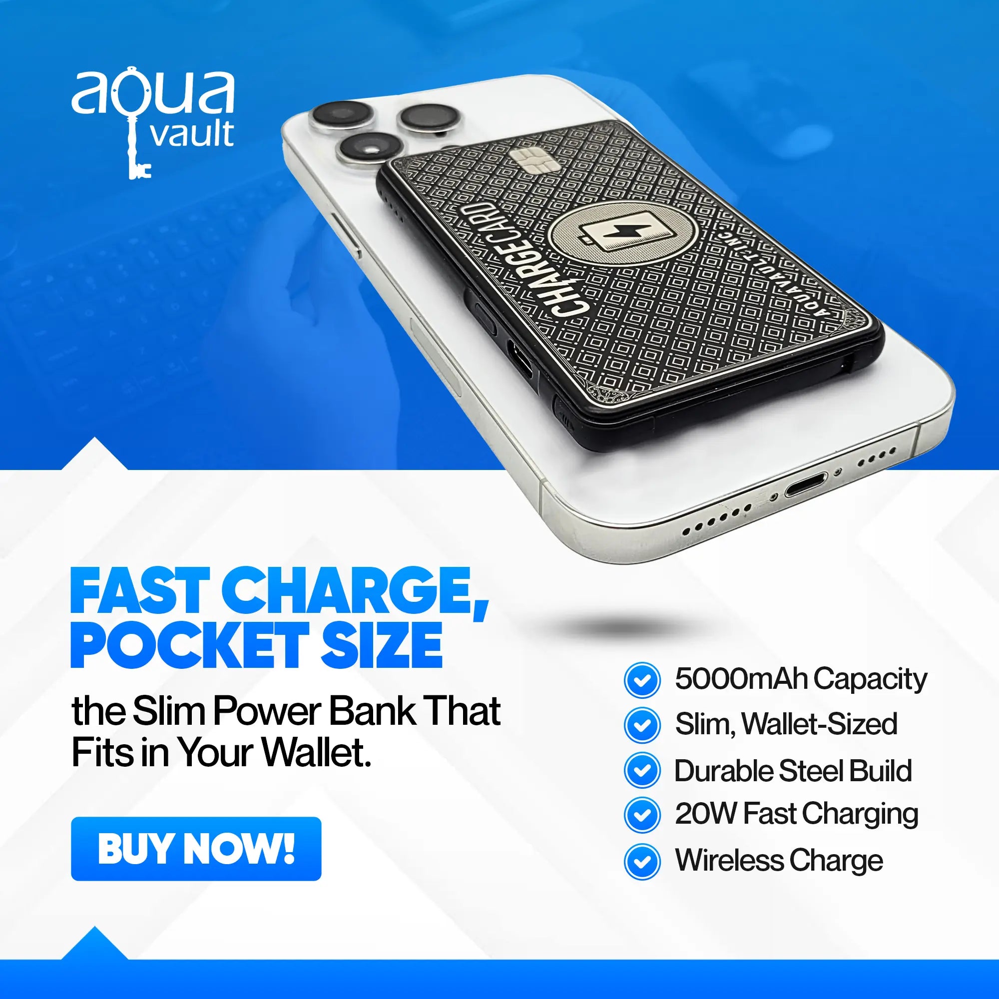 Wireless Magnetic Portable Charger - AquaVault Inc.
